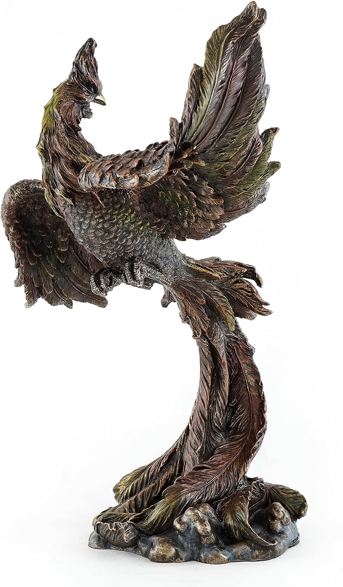 The Rising Phoenix | Cold-Cast Bronze 12" Statue – The Dreaming Peddler